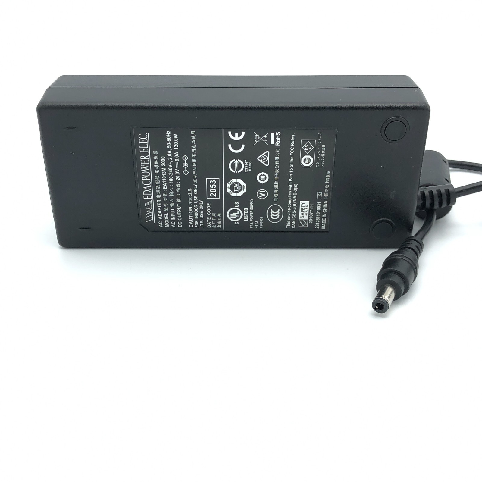 Genuine Edac AC Adapter EA11013M-2000 Power Supply 20V 6A 5.5x2.5mm | eBay