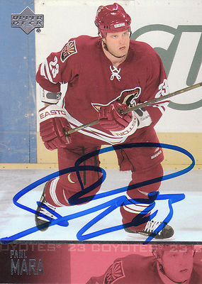 PAUL MARA COYOTES AUTOGRAPH AUTO 03-04 UPPER DECK #395 *21674 | eBay