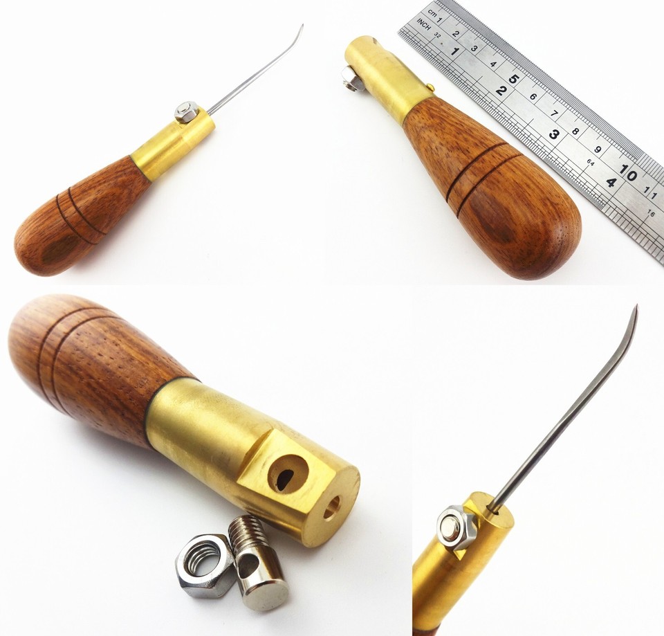3#-1 Leather Craft Shoemaker Cobbler Sew Stitching Straight Hook Needle ...