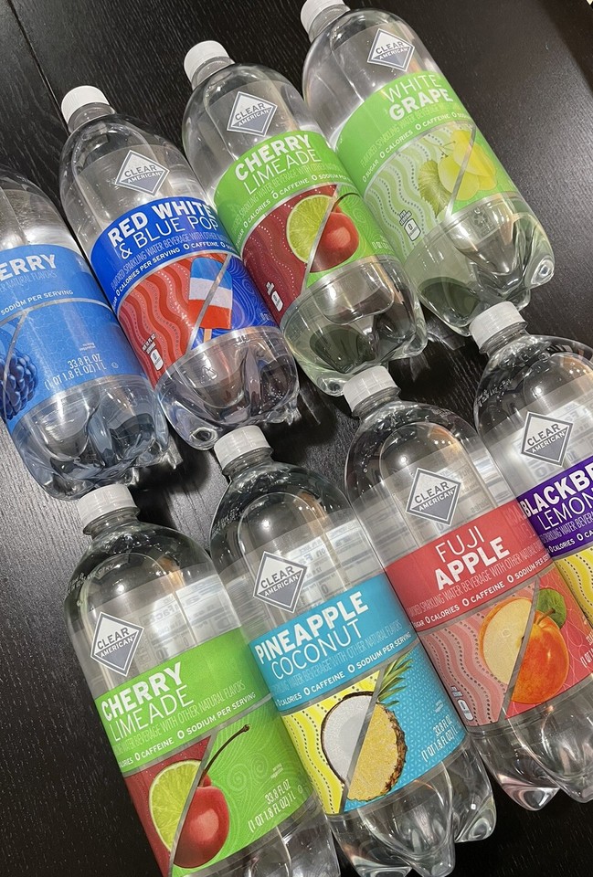 Clear american sparkling water 12 Bottles Random Flavors 33.8 Oz | eBay