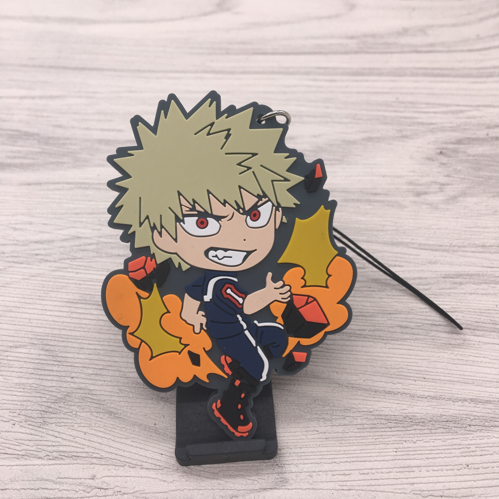 T398 Anime Boku no Hero Academia Izuku Shoto rubber Keychain Key Ring ...