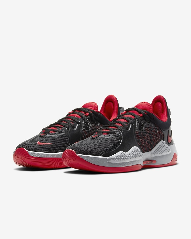 Nike PG 5 Paul George Bred Black Red White CW3143-002 sz 7.5 Men's ...