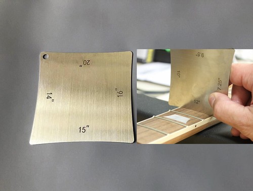 Guitar Radius Gauges for measuring fingerboard and nut/saddle radius ...