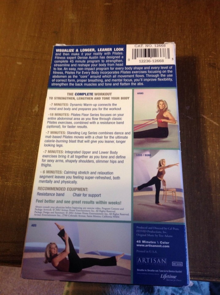 Denise Austin - Pilates for Every Body (VHS, 2002) | eBay
