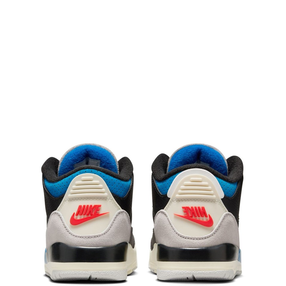 Little Kid's Jordan 3 Retro "Rare Air" Blk/Chil Rd-Ntrl Gry (IB8969 004 ...