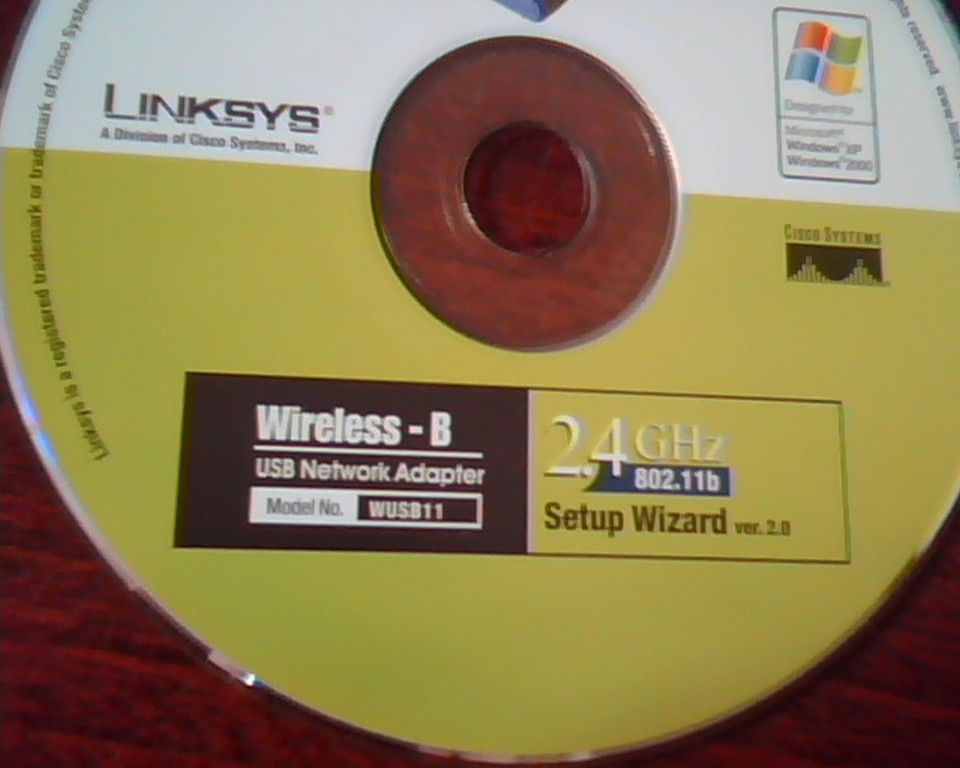 Linksys CD Wireless-B USB Network Adapter WUSB11 2.4 Ghz Setup Wizard ...