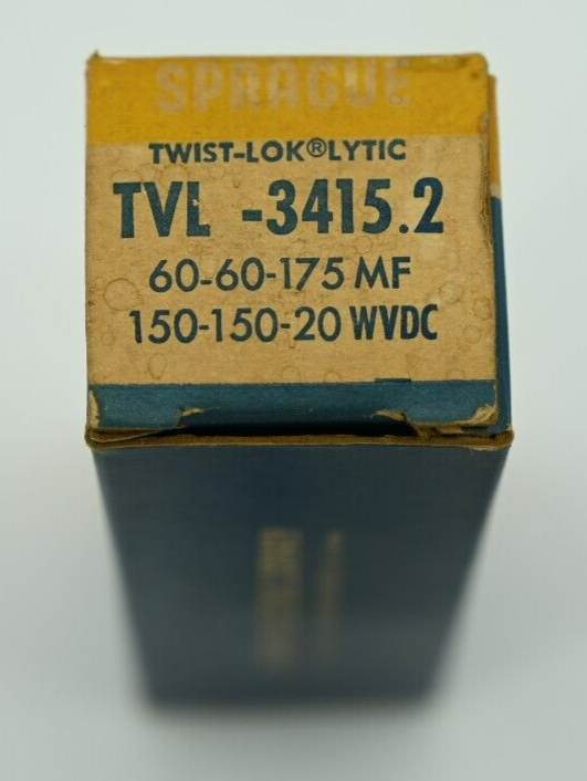 Sprague TVL-3415.2 60-60-175MF 150-150-20WVDC Electrolytic Can ...