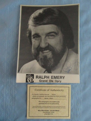 SIGNED ORIGINAL W/COA RALPH EMERY BLACK & WHITE 8 X 10 PHOTO | eBay