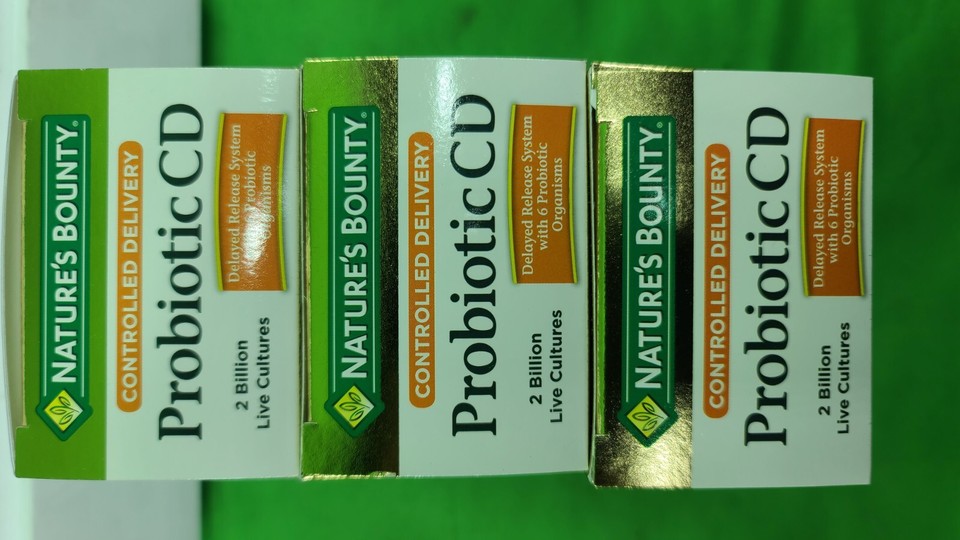 3 NATURE'S BOUNTY PROBIOTIC CD CONTROLLED DELIVERY DIGESTIVE IMMUNE 30 ...