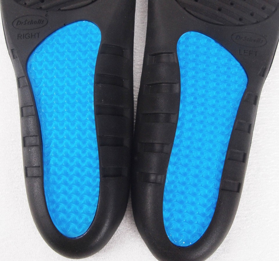 Scholl Memory Fit Work Massaging Gel Cushion Heel Orthotic Insoles ...