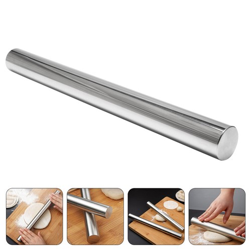 Stainless Steel Rolling Pin Dough Roller Rollers Flour Rods Metal | eBay