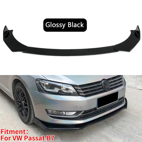 For VW Passat B7 Car Front Bumper Lip Chin Spoiler Splitter Body Kit ...