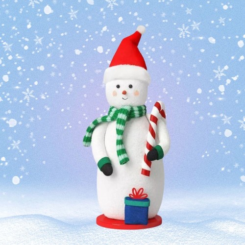 Target Wondershop Santa Snowman Fabric Christmas Figurine Holding Candy ...
