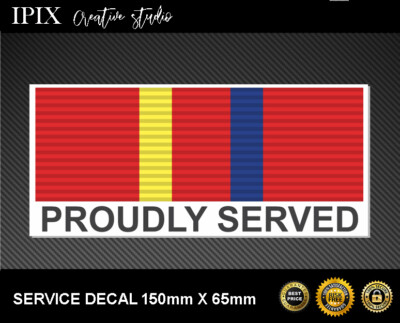 SES MERITORIOUS SERVICE MEDAL DECAL |150MM X 65MM | STICKER | INDOOR ...