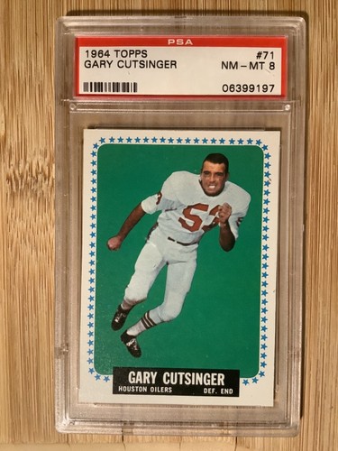 1964 Topps PSA 8 #71 Gary Cutsinger Houston Oilers | eBay