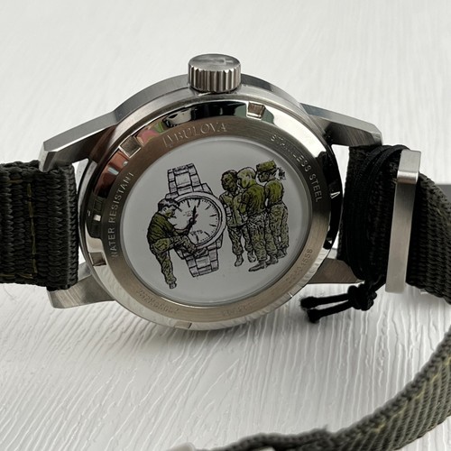 Bulova Hack 38MM Military VWI Special Edition Black Dial Men's Watch ...