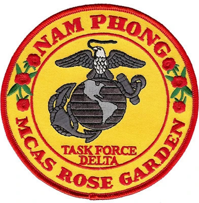 4" USMC MCAS ROSE GARDEN TASK FORCE DELTA NAM PHONG ROUND EMBROIDERED ...