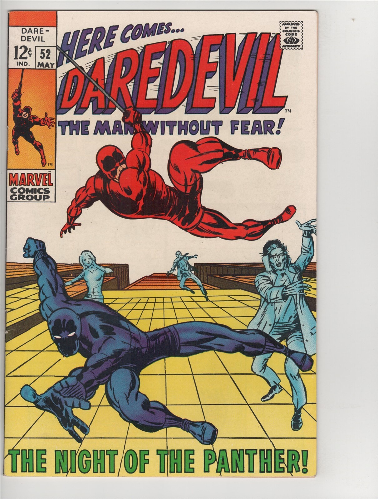 Daredevil #52 FN+ Barry Windsor-Smith, Black Panther, Saxon, Vision YJ ...