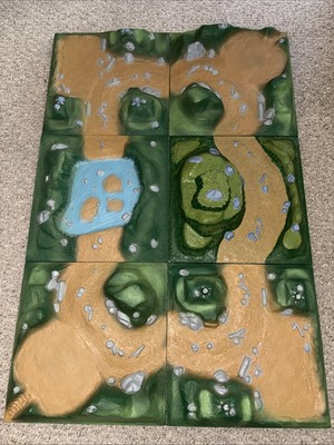 Vintage Marx 1966 Battleground Terrain Play Set of 6 Tiles Each 12x12 ...