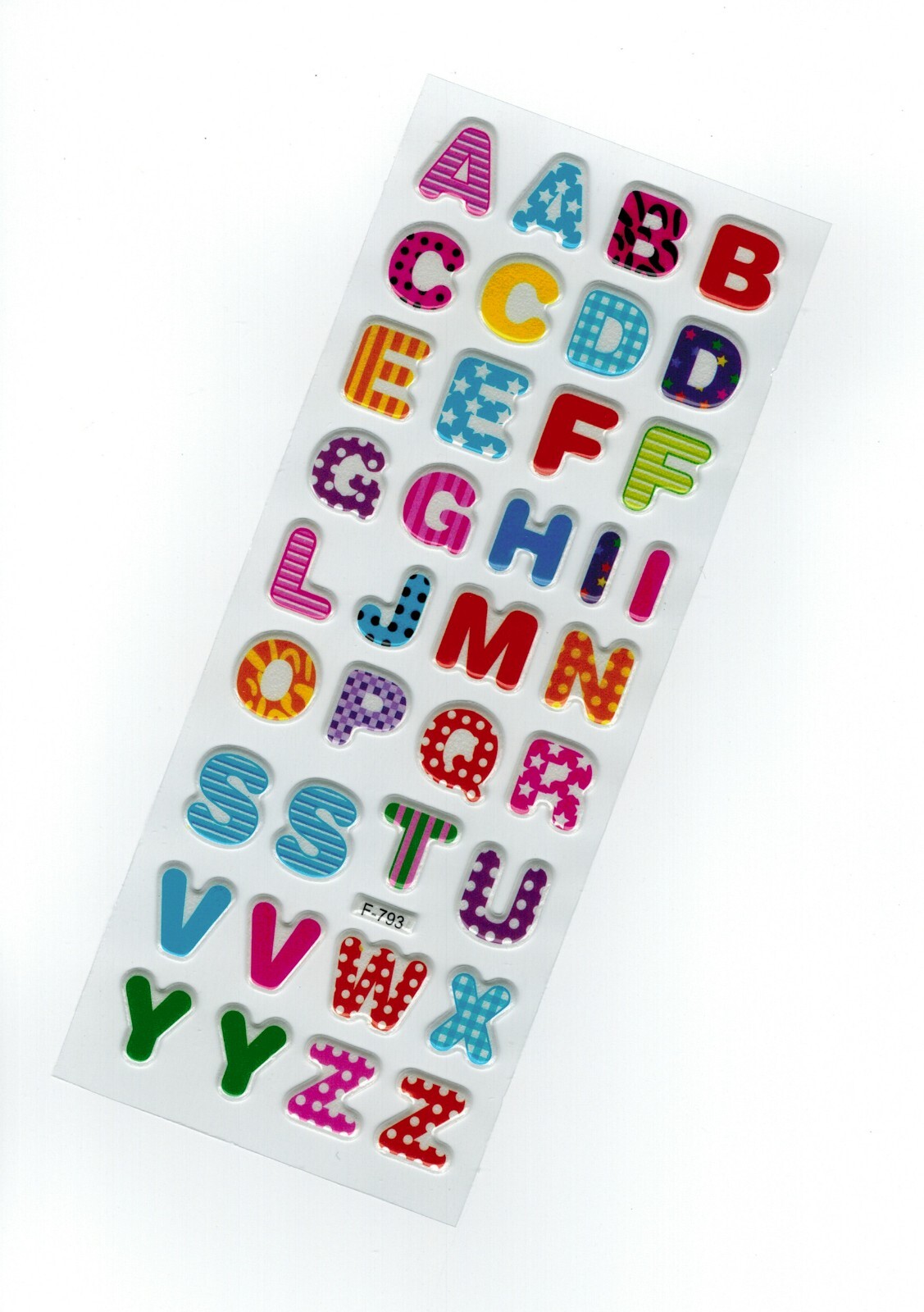 NEW! 3D Scrapbooking Multi-Color ABC Stickers in Yellow Red Green Pink ...