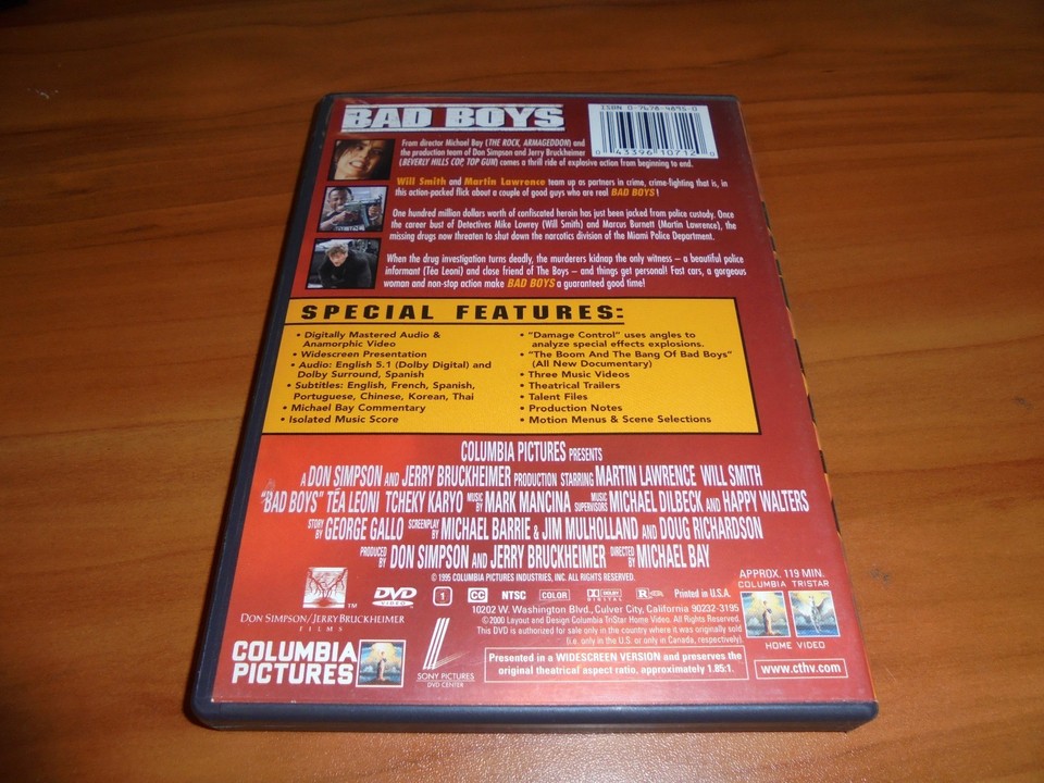 Bad Boys (DVD, 2000 Widescreen, Special Edition) Will Smith 43396107120 ...