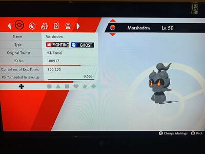 Marshadow Pokemon Sword And Shield PERFECT IV | eBay