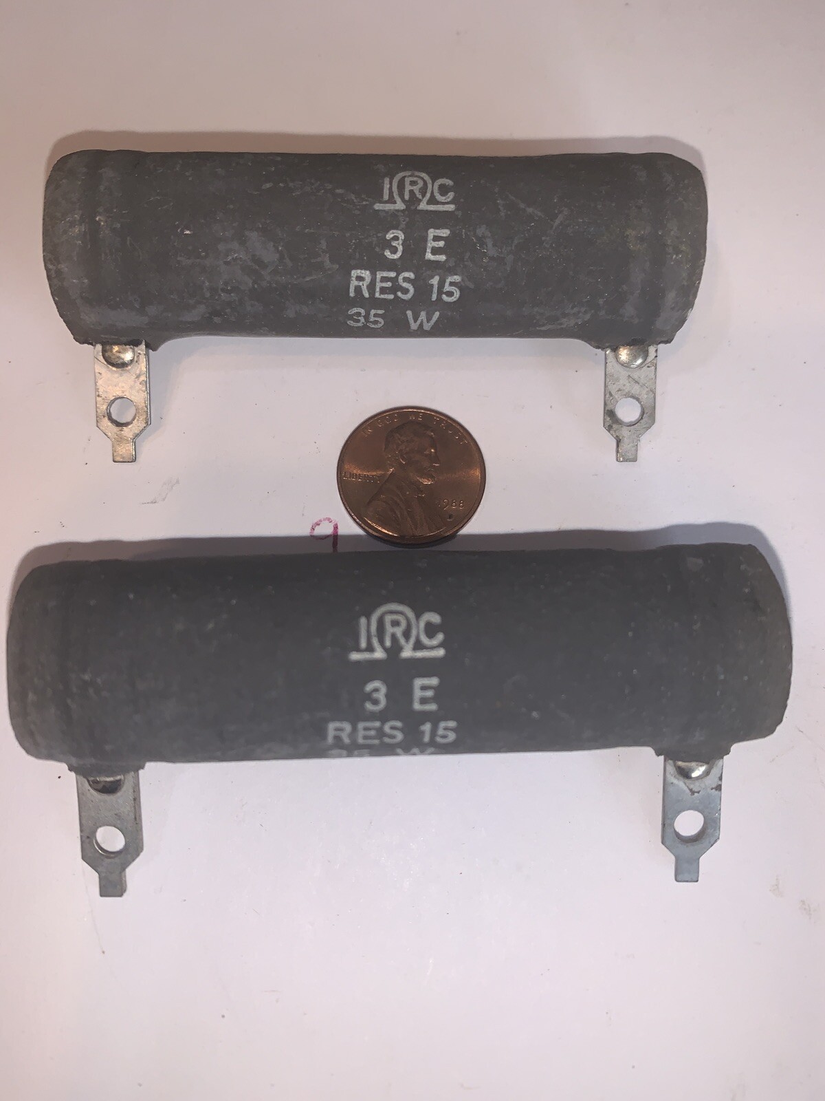 IRC 15 Ohm 35 Watt Ceramic Power Resistor Quantity Of (2) New Resistors ...