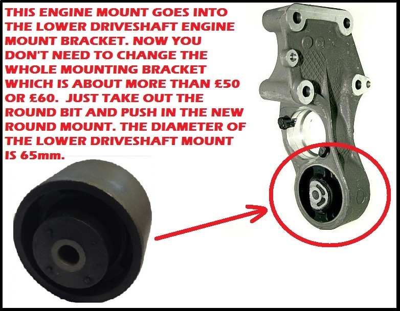 REAR LOWER ENGINE MOUNT MOUNTING FOR PEUGEOT 206 1.1 1.4 1.6 307 1.4 1. ...