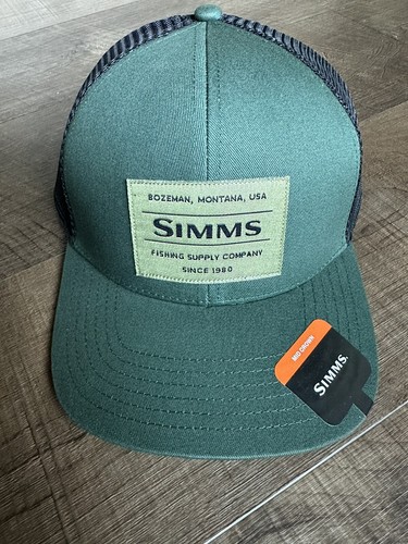 SIMMS - Original Patch Trucker Hat - Fishing - Green - Adjustable - Cap ...
