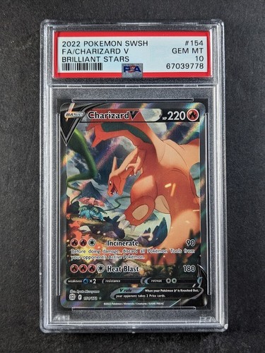2022 Pokemon CHARIZARD V #154/172 Brilliant Stars Ultra Rare Alt. Art ...