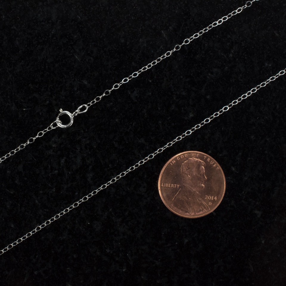 36 Inch Sterling Silver Cable Chain Necklace W/ Spring Clasp and Closed ...