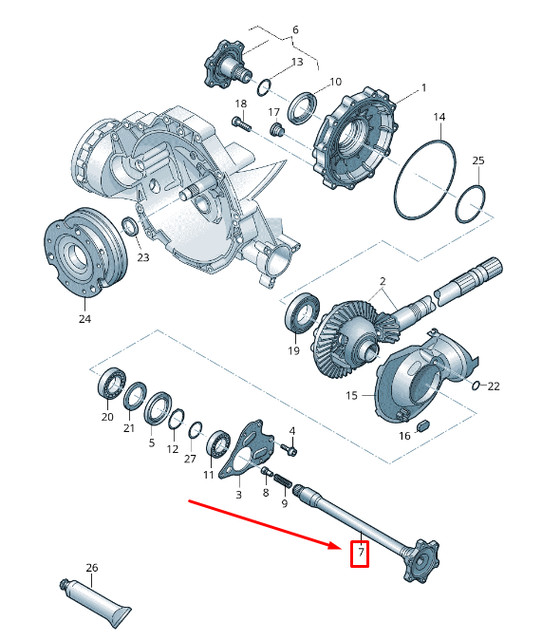 0B4409355C Flange Shaft Differential Front Left Side Audi A4 Avant 2 ...