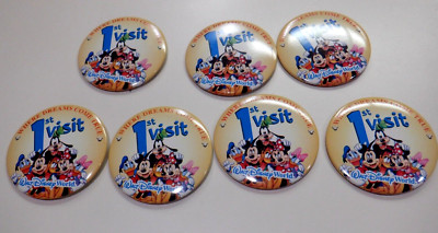 Disney World 1st Visit Button with all the gang (7) | eBay