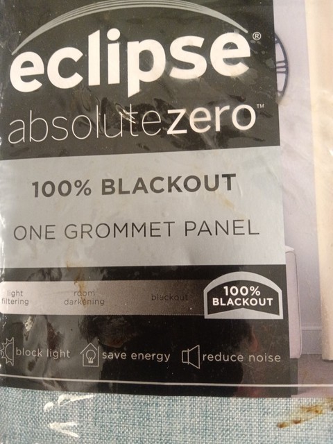 Eclipse Absolute Zero 100 Blackout 1 Grommet Panel Curtains 50"×84" for ...