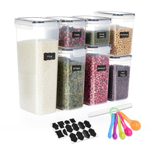 7PCS Food Storage Containers kitchen Storage BPA Free Pantry V7P3 | eBay