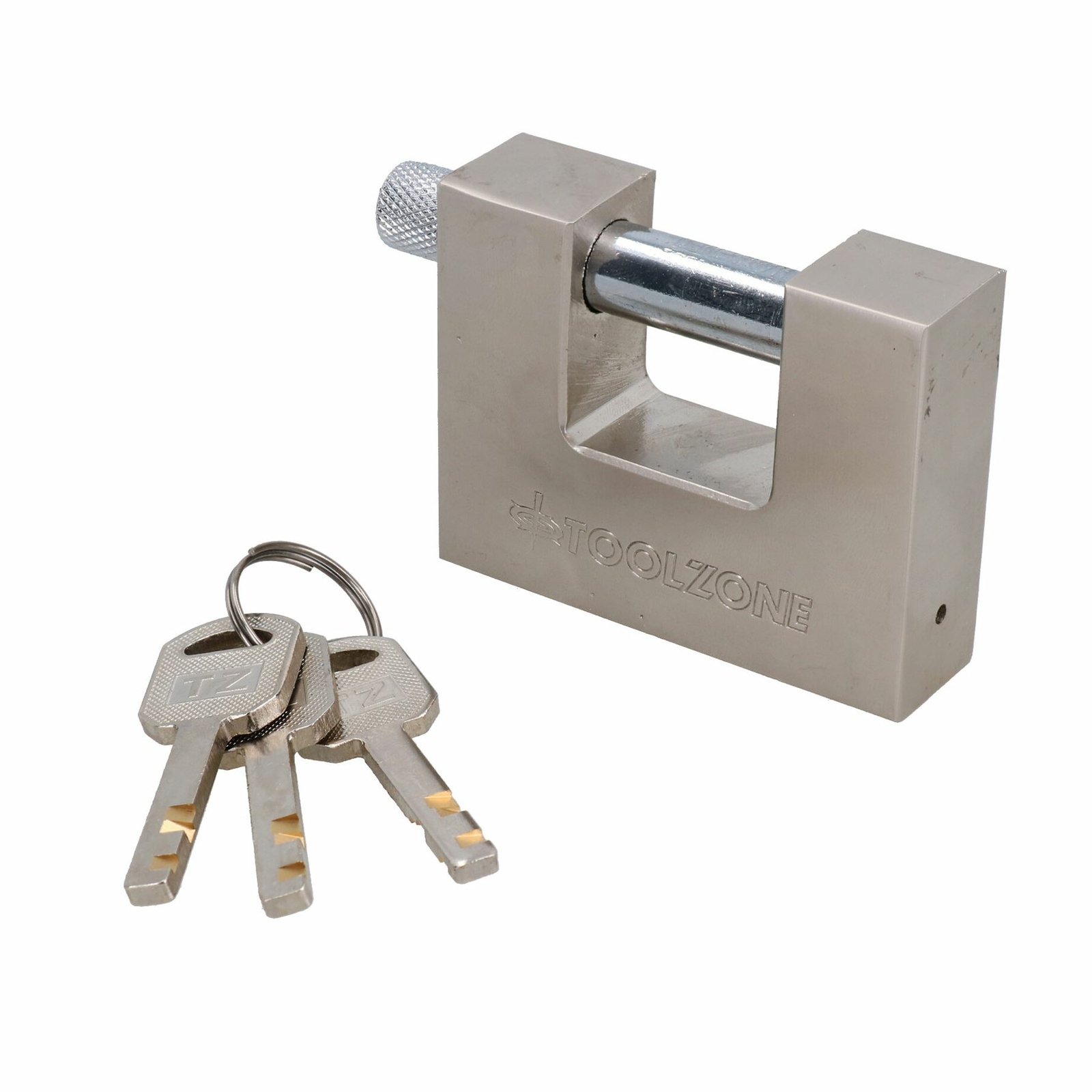 Garage Door Defender Lock Motor Bike Car Stop Bar Up and Over & Padlock ...