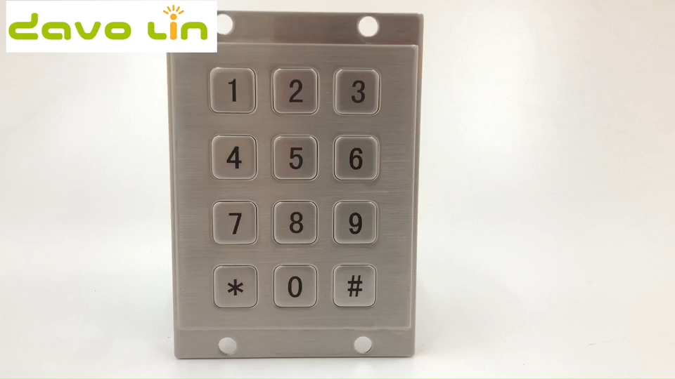 Metal USB Keyboard With 12 Keys 3x4 Keypad Industrial Mini Numeric ...