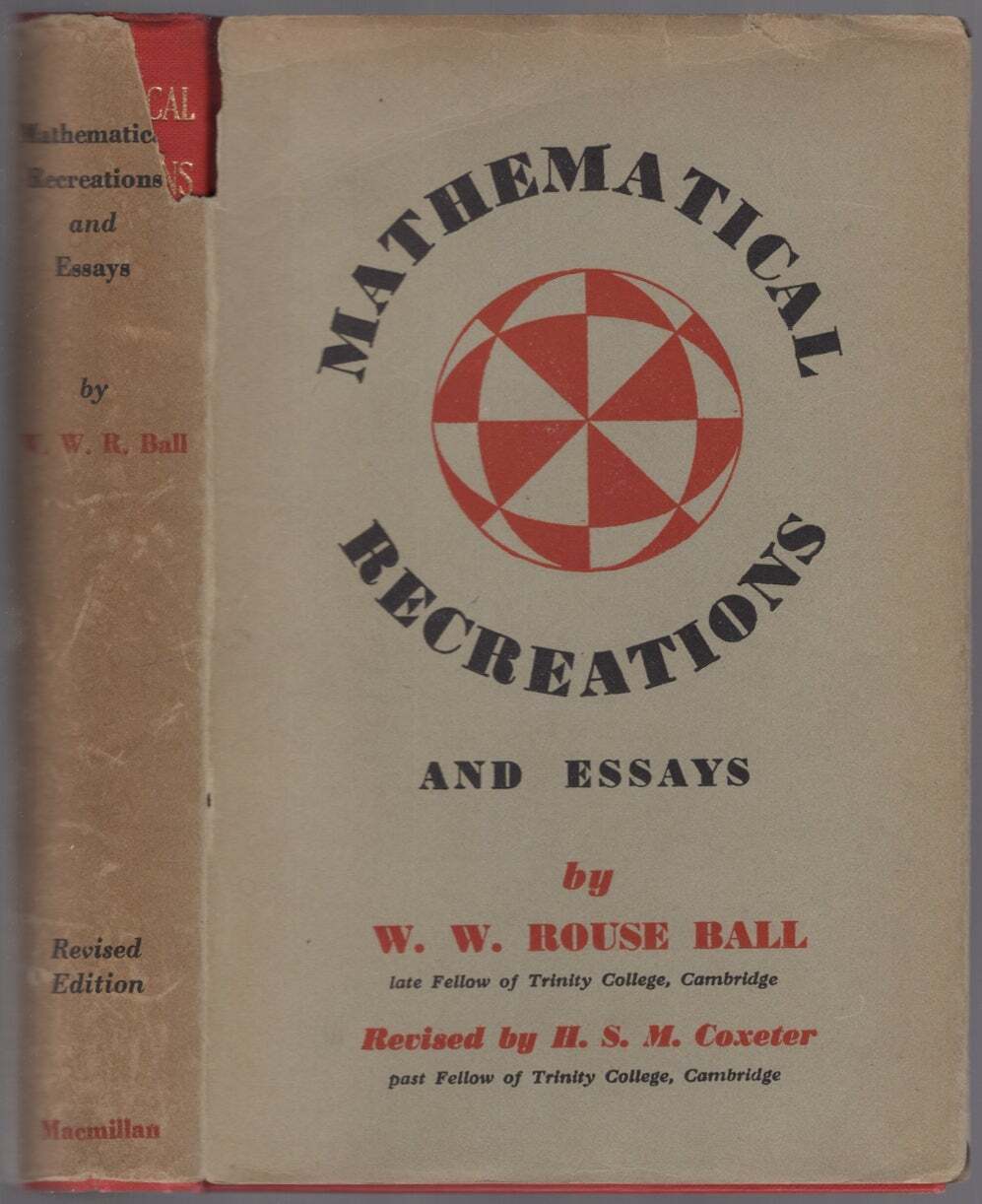 W W Rouse BALL / Mathematical Recreations and Essays 1949 | eBay