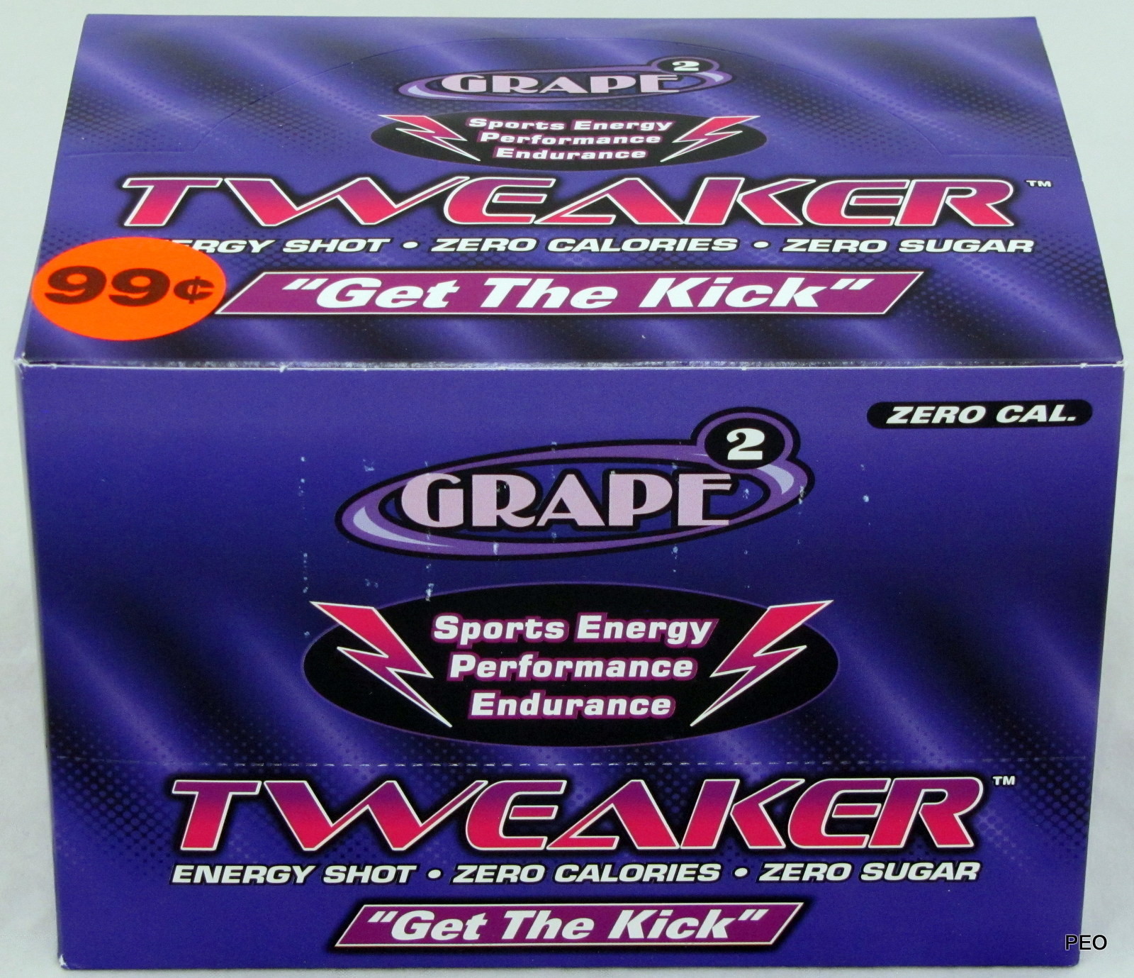 Tweaker Grape Flavor 12 ct Extreme Energy Shots 2.0 oz Zero Sugar Free ...