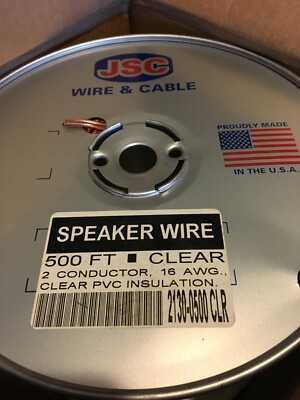 JSC (5912-0500) Unshielded 22AWG Clear Communication Station Cable Wire ...