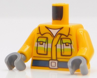 Lego authentic Minifigure Torso orange torso with double pockets | eBay