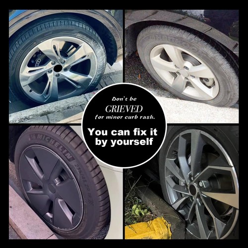 Matte Black Rim Touch Up Paint - Wheel Repair Kit Curb Rash Quick And ...