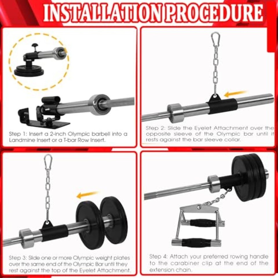 Heavy Duty Langhantel Verbinder Rohr für Core Muscle Workout und Rudern ...