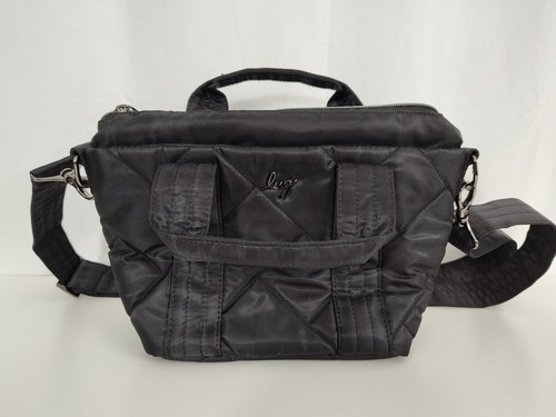 Lug Dory Mini Tote Crossbody Bag Black Quilted Double Handle | eBay