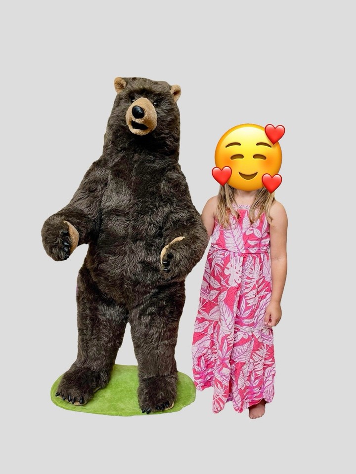 RARE Melissa & Doug 46” Brown Grizzly Bear Standing Stuffed Plush Toy ...