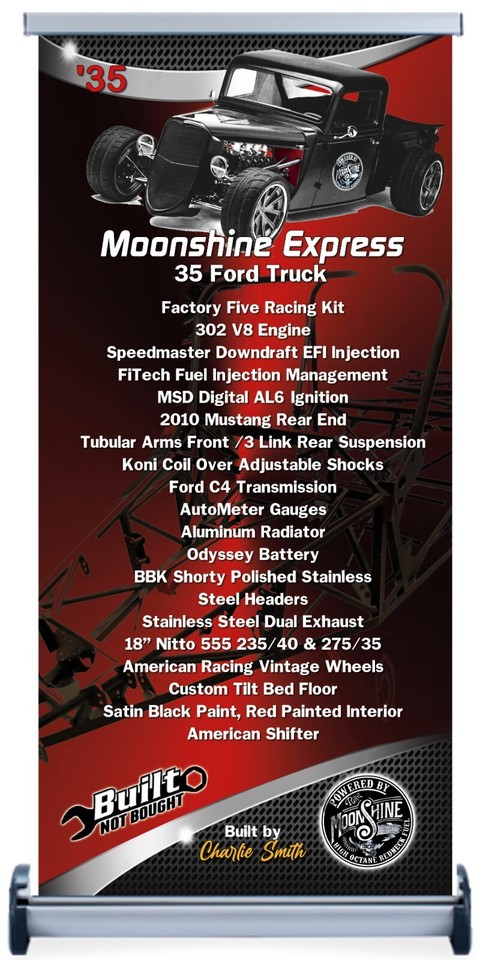 RETRACTABLE Car Show Sign Information Display with carrying case | eBay