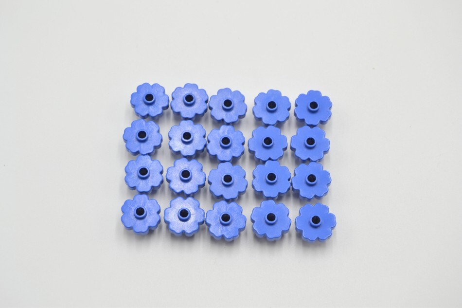 LEGO 20 x Blumen Pflanze blau Blue Plant Flower 2x2 Rounded Open Stud ...