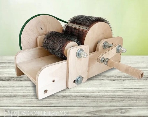 Wooden Drum Carder for wool Fiber Combing Cardings Blending Board ...