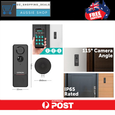 New Orion Smart Wireless Video Doorbell with Chime 2 Way Audio IP65 ...