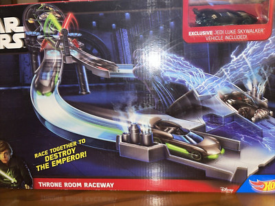 Hot Wheels Star Wars Throne Room Raceway Track Set Jedi Luke Skywalker ...